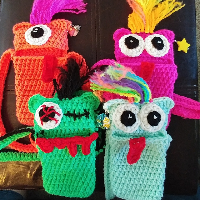 Ravelry: monster purse pattern by 12Squared Creations