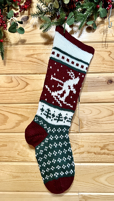 Ravelry: 0 Christmas Stocking Skier pattern by Cindy Steinberg