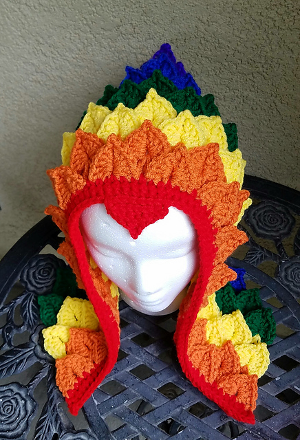 Ravelry: Dragon Hood pattern by Cynthia L. Green