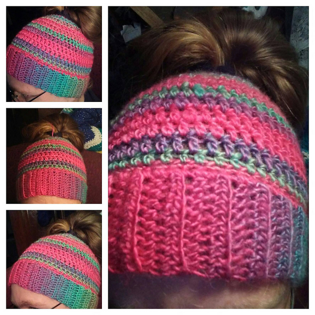Ravelry: Messy Hair Bun Hat pattern by Kayla Rollin