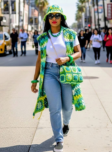 Ravelry: The Groovy Granny Vest pattern by (Michelle T. (2Bossayknits)