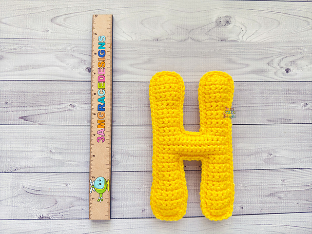 Ravelry: Mini Letter H Alphabet Kawaii Cuddler® pattern by Donna Beavers