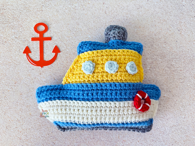 Ravelry: Mini Ship Kawaii Cuddler® pattern by Donna Beavers
