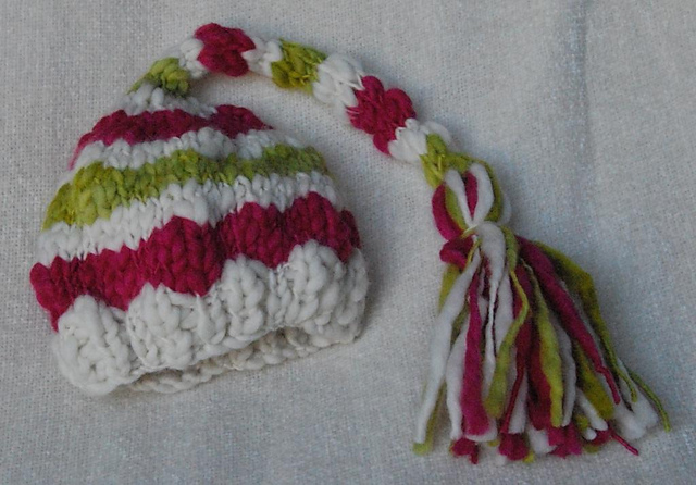 Ravelry: Long Tail Striped Thick-Thin Hat pattern by Angie Hartley