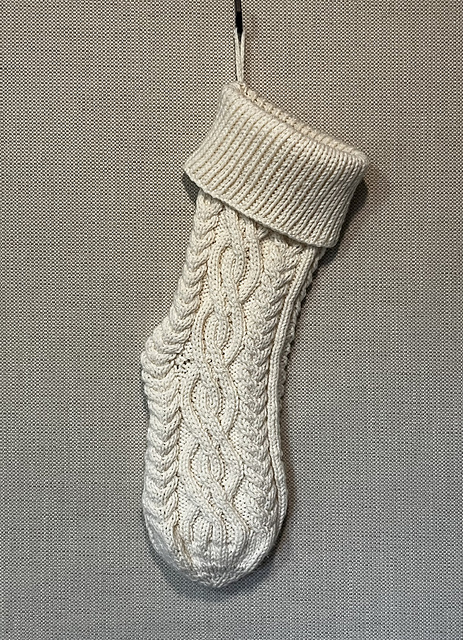 Ravelry: Fancy Cable Christmas Stocking pattern by Angie Hartley