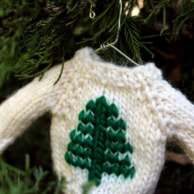 Ravelry: Christmas Tree Mini Sweater Ornament pattern by Fifty Four Ten ...