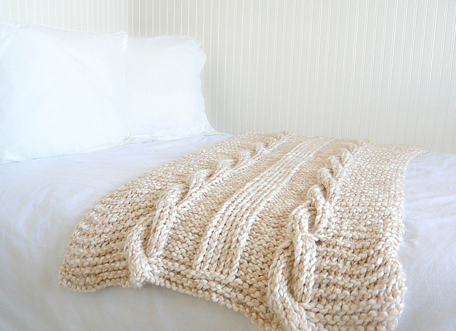 Ravelry: Endless Cables Chunky Knit Throw pattern by Jessica Reeves Potasz