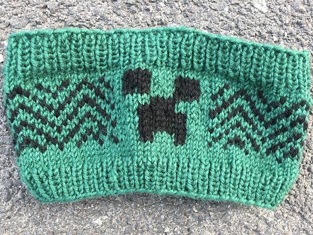 Ravelry: Minecraft creeper headband pattern by 8-Bit Knit Nerd