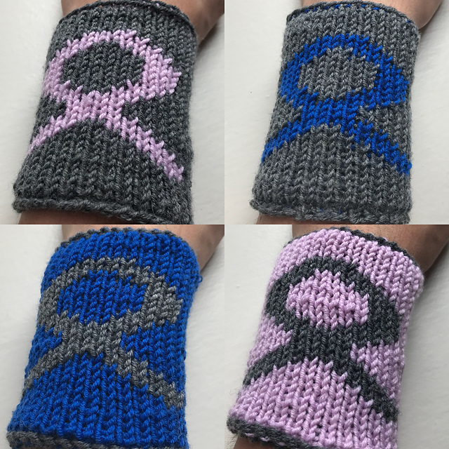 Ravelry: Double knitted ribbon wristband pattern by 8-Bit Knit Nerd