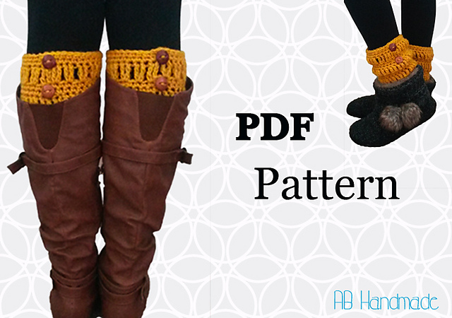Ravelry: Crochet Boot Cuffs/Leg Warmers pattern by Alexandra Britt