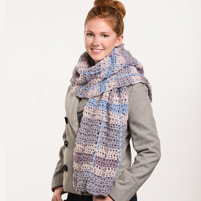 Ravelry: Easy Peasy Plaid Scarf pattern by Stitch Studio Design Team
