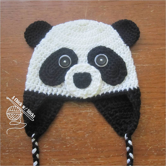Crochet Panda Hat