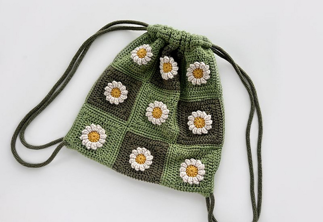 Ravelry: Daisy Granny Square Backpack pattern by Ashley Stallsworth
