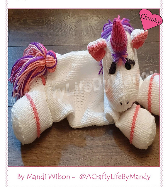 Ravelry: Unity The Unicorn Pyjama Case pattern by Mandi Wilson