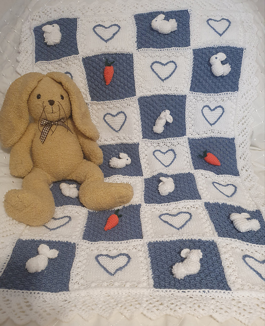 Ravelry: Rory The Rabbit Baby Blanket pattern by Mandi Wilson