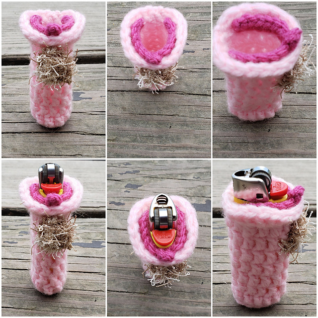 Ravelry: Fire Crotch Lighter Cover pattern by A Cup Of Crochet