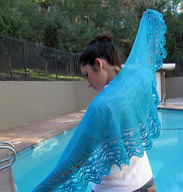 Ravelry: Marina Crescent-shaped Shawl pattern by Andrea Graciarena
