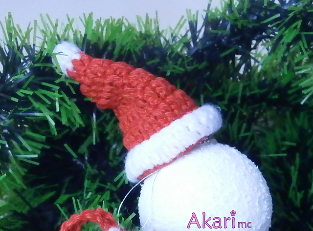 Ravelry: Christmas tree Santa hat ornament_ M09 pattern by Melissa Flores