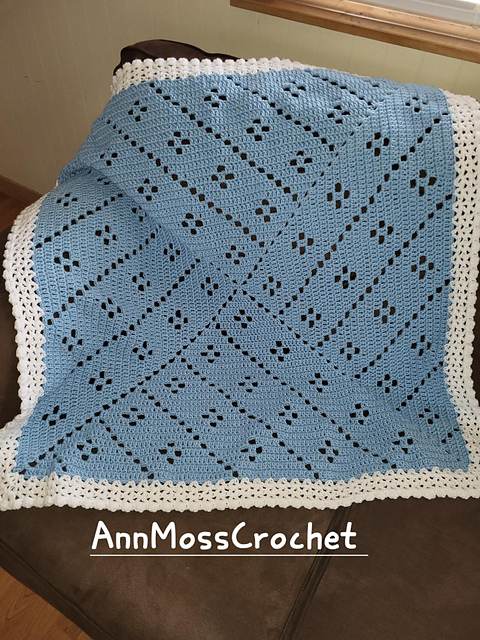 Ravelry: Diamond Square Afghan pattern by Ann Moss