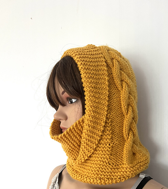 Ravelry: Irish Cable Hooded Cowl pattern by Paula Rock from ...