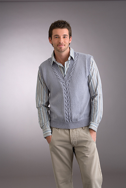 Ravelry: #4 Men's Cable Slip On Vest pattern by Patons Australia