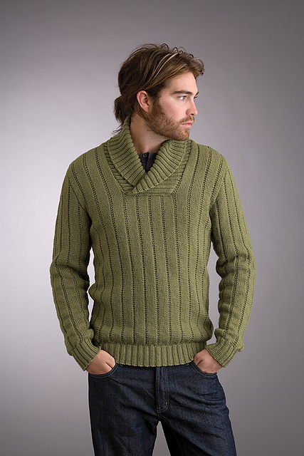 Ravelry: #6 Men's Rib Texture Sweater pattern by Patons Australia