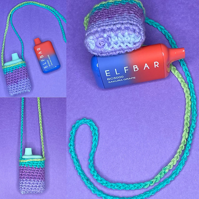 Ravelry: Elf Bar vape lanyard pattern by Abagail Mershon