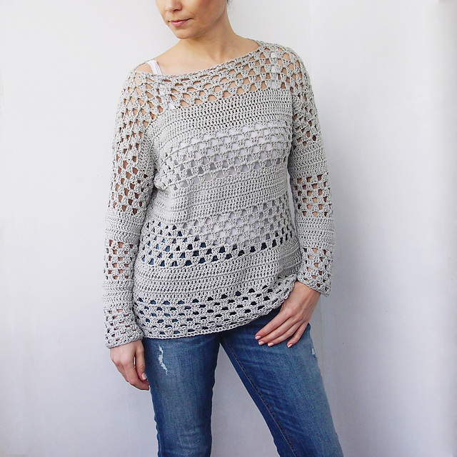 Ravelry: Granny stripes sweater (adult) pattern by Ana D
