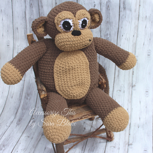Ravelry: "Bubbles" the Monkey Pillow Buddy pattern by Darling Maple Designs