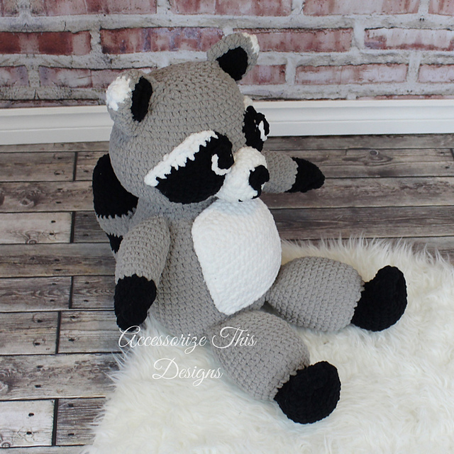 Ravelry: "Chatter" the Raccoon Pillow Buddy pattern by Darling Maple ...