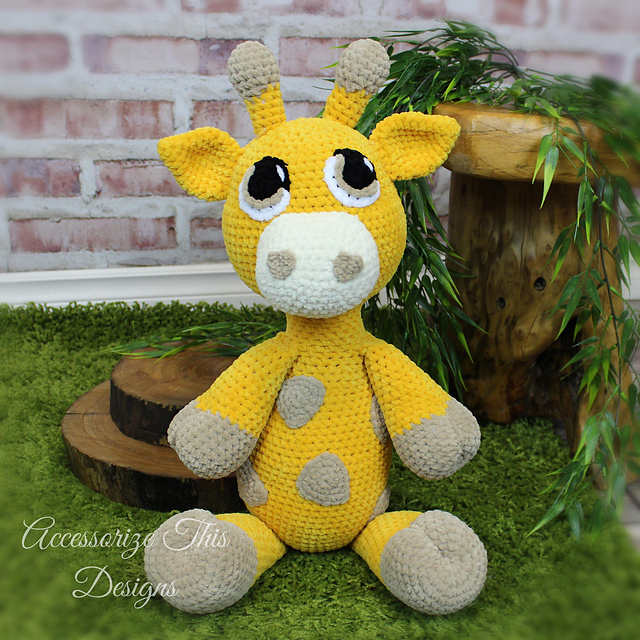 Ravelry: "Geoffrey" the Giraffe Cuddle Buddy pattern by Darling Maple Designs