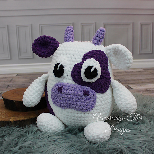 Ravelry: "Darla" the Cow Critter Cuddler pattern by Darling Maple Designs