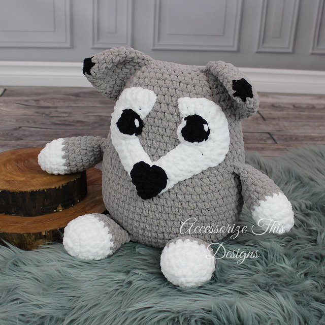 Ravelry: "Wesley" the Wolf Critter Cuddler pattern by Darling Maple Designs