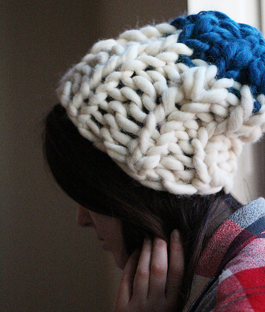 Ravelry: Giant Knit Chunky Slouch Beanie pattern by Addie Gecas