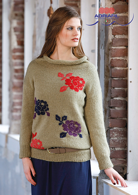 Ravelry: Adriafil Kylie pullover pattern by Adriafil Yarn