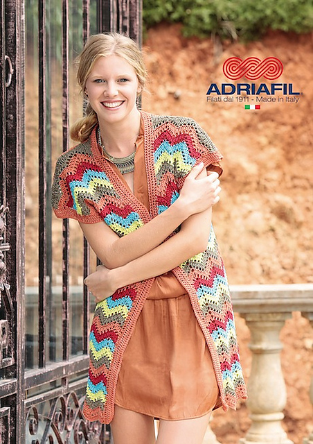 Ravelry: Adriafil Lilac gilet pattern by Adriafil Yarn