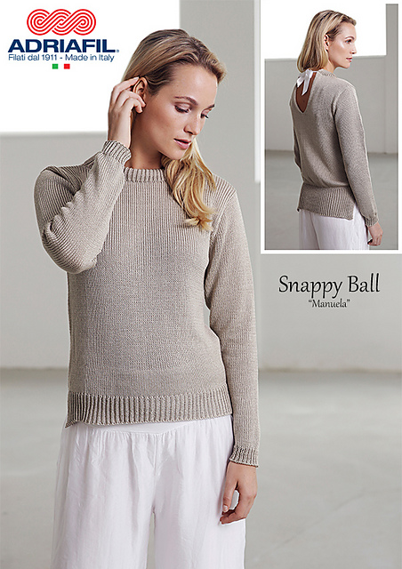 Ravelry: Adriafil Manuela Pullover pattern by Adriafil Yarn