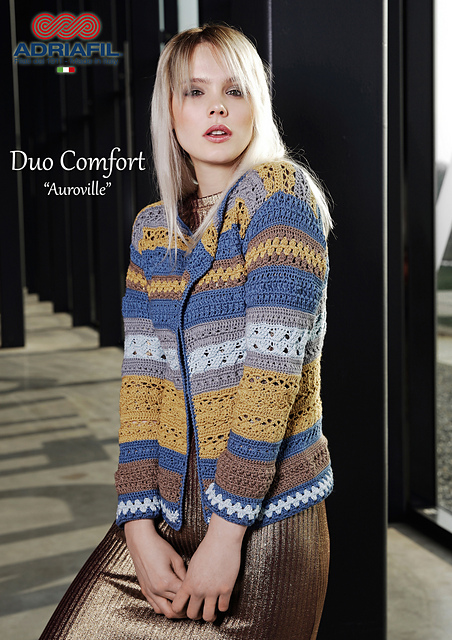 Ravelry: Adriafil Auroville Cardigan pattern by Adriafil Yarn
