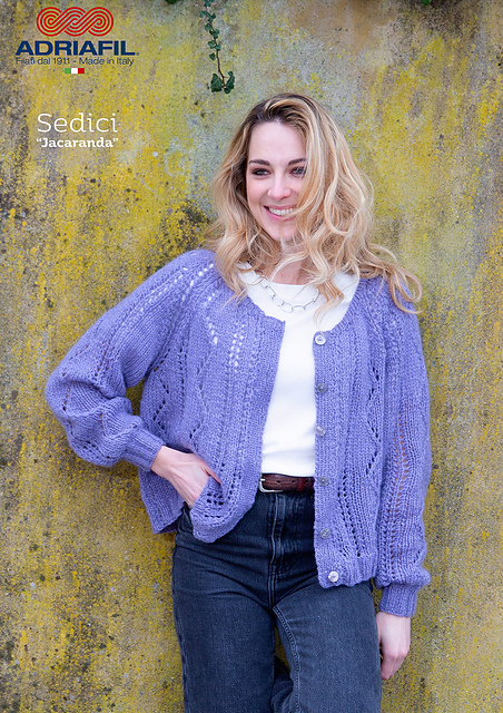 Ravelry: Adriafil Jacaranda cardigan pattern by Adriafil Yarn