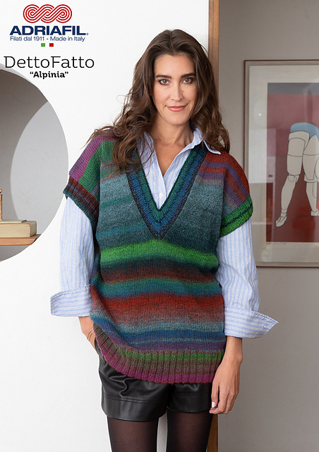 Ravelry: Adriafil Alpinia waistcoat pattern by Adriafil Yarn