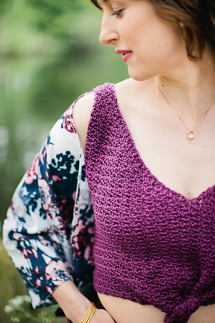 Ravelry: Tie Front Crop Top pattern by Abigail Haze