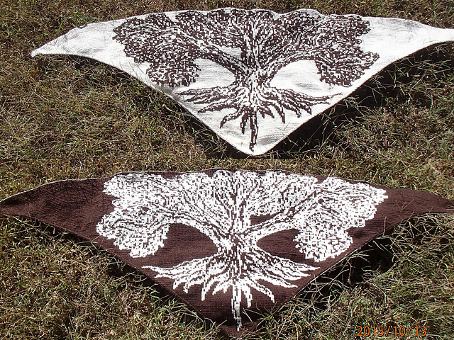 Ravelry: Yggdrasil Tree of Life Shawl pattern by Tania Richter