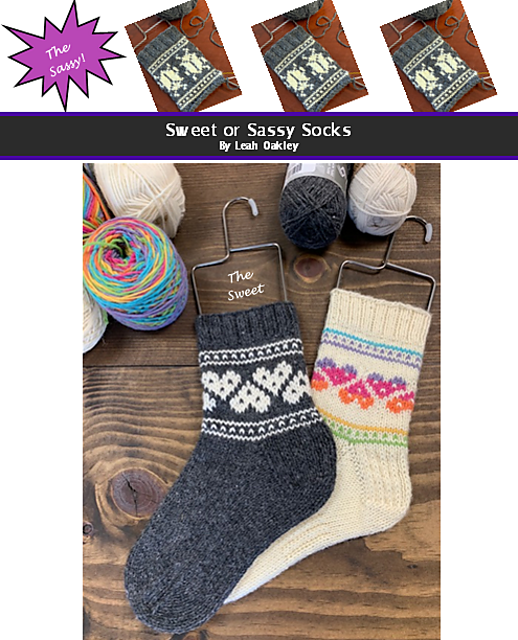 Ravelry: Sweet or Sassy Socks pattern by Leah Oakley