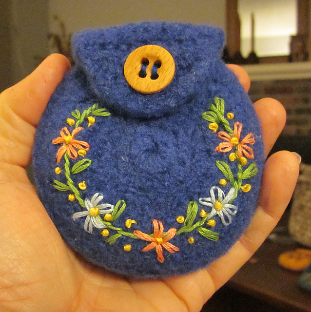 Ravelry: Agilejack's Royal blue felted wool coin purse