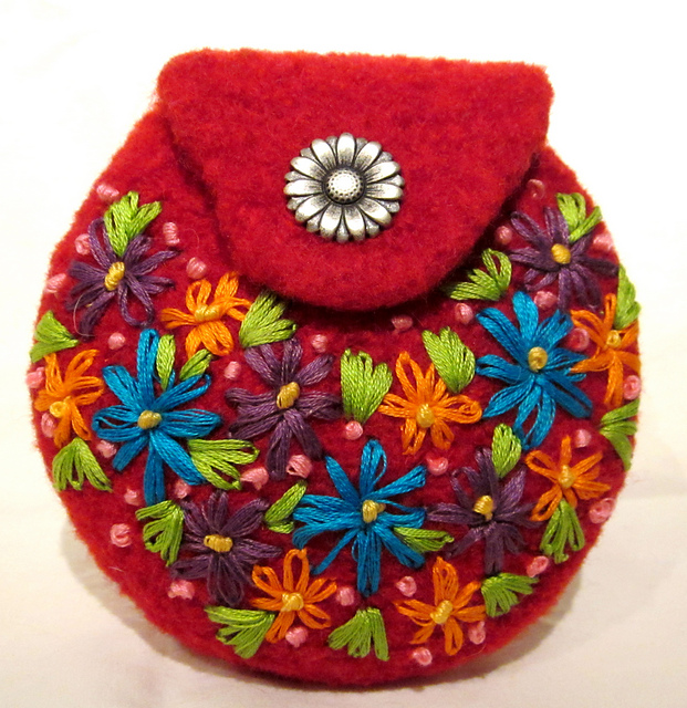 Ravelry: Agilejack's Red Felted Wool Coin Purse for Colleen