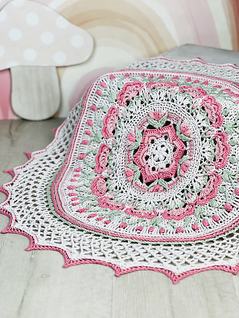 Ravelry: Carnation Cloud Mandala pattern by Aimee Cunningham