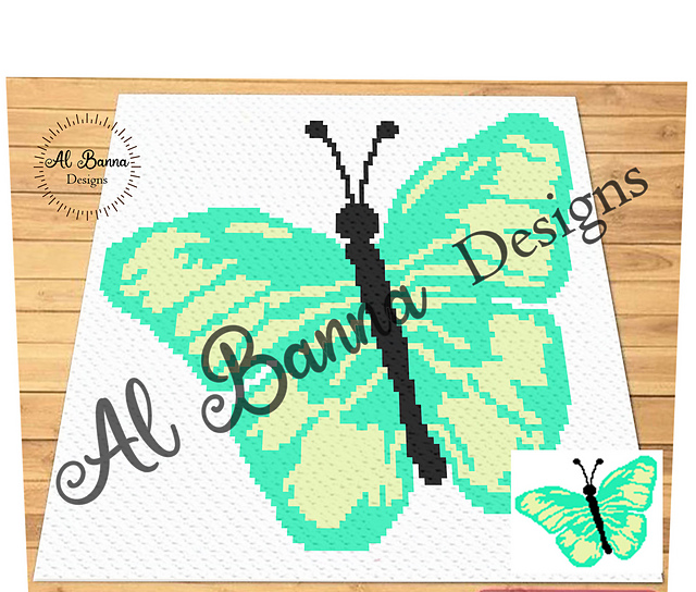 Ravelry: Butterfly C2C Graphgan pattern by Faiza Mushtaq