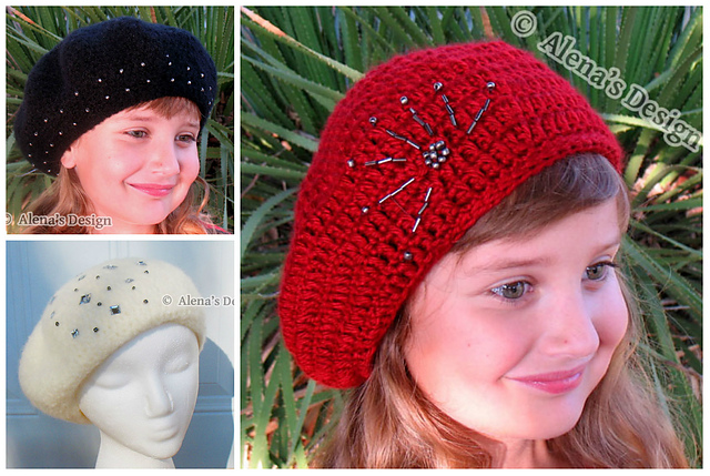 Ravelry: Embroidered Beaded Beret pattern by Alena Byers