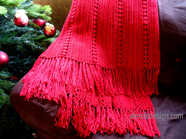 Ravelry: Red Diamond Throw pattern by Alena Byers