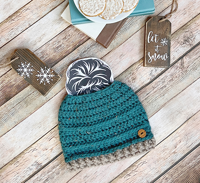 Ravelry: Banded Bun Beanie pattern by Ali Knits Co